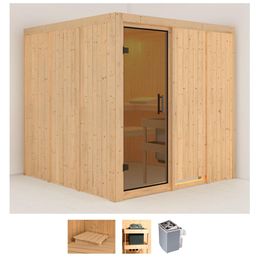 Karibu Sauna "Rodin", Saunaofen, integrierte Steuerung, 9 kW, beige, Saunen, Ofen 9 kW integr. Strg