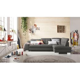 Ecksofa, B:292cm H:89cm T:212cm, braun, SET ONE BY Musterring, 100% Polyester, Wohnzimmer, Sofas, "SO 1200 inkl. Sitztiefen- & R&uuml;ckenverstellung f&uuml;r