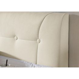 Boxspringbett Home Affaire, B:208cm L:218cm, beige, Komplettbetten, "Calloway", inkl. Topper, XXL-Ausf&uuml;hrung, in 4 Farben, 5 Breiten, 3 Matratzenarten