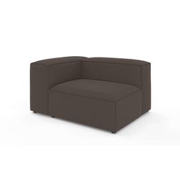 Sofa-Eckelement OTTO HOME, B:130cm H:72cm T:100cm, braun, 100% Polyester, Polsterelemente, "HAILY Sessel mit Armlehne links/rechts, Maße B/T/H:
