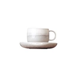 Tasse "Kaffeetasse mit Untertasse Perlemor Sand 190 ml beige", 1 tlg., beige, LIKE. BY VILLEROY & BOCH, Trinkgef&auml;&szlig;e