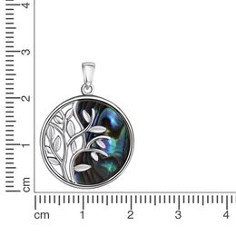 Vivance Damen Kettenanh&auml;nger "925-Sterling Silber rhodiniert Abalone", one-size, Silber 925 (Sterlingsilber), 3,9 g, blau, Silber 925