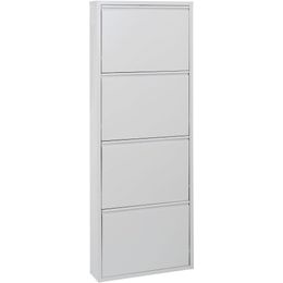 HEINE HOME Schuhschrank, B/H/T: 50cm x 136cm x 15cm, silber, Flur, Schränke