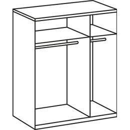 Kleiderschrank wimex, B:135cm H:208cm T:58cm, wei&szlig;, Schlafzimmer, Schr&auml;nke, "New York, W&auml;scheschrank, Garderobe, Aufbewahrung", in vielen Breiten,