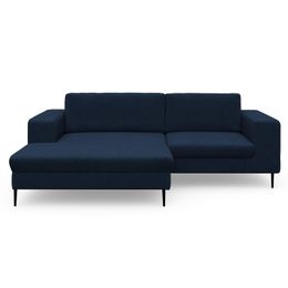 Ecksofa DOMO collection, B:244cm H:83cm T:173cm, blau, Wohnzimmer, Sofas, "Modica kompakt und elegant, Breite 244, L-Form", moderne Optik mit