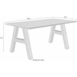 M&auml;usbacher Schreibtisch M&Auml;USBACHER, B:160cm H:75cm T:70cm, braun, B&uuml;ro, Tische, "Mio"