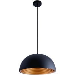 Paco Home Pendelleuchte "SAWYER", 1, &Oslash; 40,5cm H: 22cm, schwarz, Esszimmer, Leuchten, H&auml;ngelampe Esszimmer K&uuml;chenlampe H&auml;ngend 1,5m Textilkabel