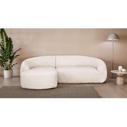 Ecksofa, B:255cm H:81cm T:170cm, beige, LeGer Home by Lena Gercke, 100% Polyester, Wohnzimmer, Sofas, "YANI, L-Form, Designersofa, organische Form,