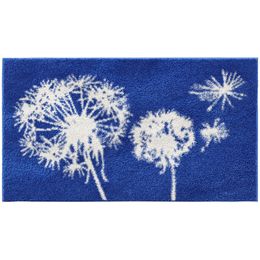 Badematte Grund, H:20mm, blau, Polyacryl, Badematten, "Pusteblume, Badvorleger, Badezimmer Teppich, sehr weich", weiche Haptik, auch als 2-teiliges