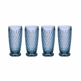 Villeroy & Boch VILLEROY & BOCH Longdrinkglas "Longdrinkgläser Boston Coloured 400 ml 4er Set", blau, Trinkgefäße