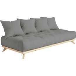 Daybett Karup Design, B:200cm H:85cm L:90cm, grau, Daybetten, "Senza, Sofa, mit Futonmatratze, minimalistisch, massives Kiefernholz", Handgefertigt,