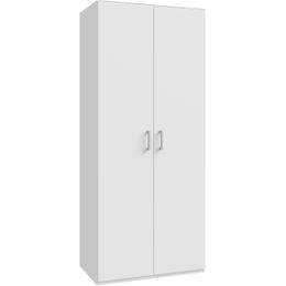 Drehtürenschrank FORTE, B:88,9cm H:210,5cm T:54,2cm, weiß, Spanplatte, Schränke, Drehtürenschrank, Stauraum, Zubehör optional bestellbar