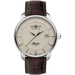 Zeppelin Herren Automatikuhr "Atlantic Automatic 60h", braun, Armbanduhren, Mechanische Uhr, Armbanduhr, Herren, Lederarmband, Made in Germany