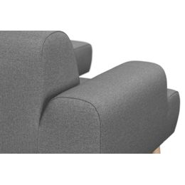 Ecksofa Andas, B:192cm H:83cm T:176cm, grau, 100% Polyester, Wohnzimmer, Sofas, "Swift Scandic Design, komfortabler Federkern, Breite 192cm, L-Form",