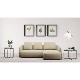 Ecksofa Trendmanufaktur, B:232cm H:87cm T:167cm, beige, 95% Polyester, 5% Polyacryl, Wohnzimmer, Sofas, "Shawn Designsofa mit elegant geschwungen