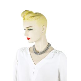 Damen Kette mit Anh&auml;nger "Link Affair", silber, Basic, Collezione Alessandro, PTFE-Kunststoff, Halsketten, leichte Gliederkette