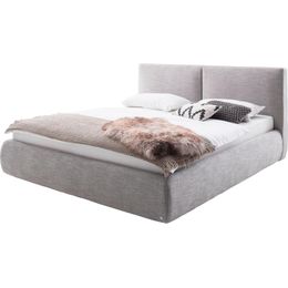 Meise M&ouml;bel Polsterbett MEISE.M&Ouml;BEL, B:199cm H:103cm L:225cm, grau, Bezug Bett: Stoff (90% Polyester, 10% Baumwolle), Betten, "Atesio", Wahlweise mit Lattenrost,