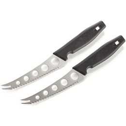 BUDDY'S Käsemesser, Klingenlänge 12,5cm, schwarz, Kochmesser, ergonomisch geformt, 2-teilig