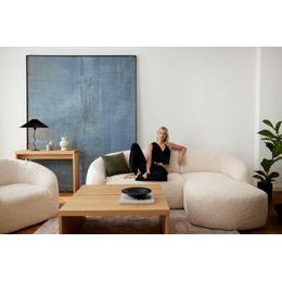 Ecksofa, B:255cm H:81cm T:170cm, grau, LeGer Home by Lena Gercke, 100% Polyester, Wohnzimmer, Sofas, "YANI, L-Form, Designersofa, organische Form,