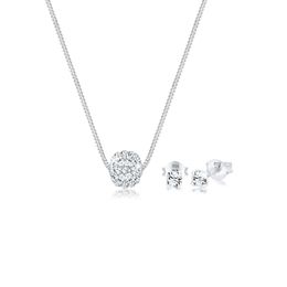 Elli Damen Schmuckset "Wei&szlig; 925 Sterling Silber, mit Kristallen von Swarovski", onesize,mit Stein, silber, Silber 925 (Sterlingsilber), Schmuck_Sets