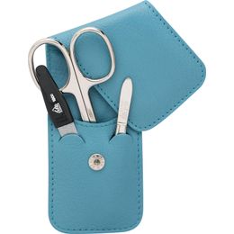 ERBE® ERBE Kinder Maniküre-Etui "Siena", 3 Stk., blau, Nageletuis, Taschen-Lederetui