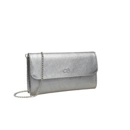 Damen Clutch "Eleganz", Collezione Alessandro, silber, Leder, Taschen, aus Leder, mit separaten Fächern