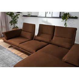 Ecksofa W.Schillig, B:291cm H:94cm T:164cm, braun, Longlife Xtra-Leder Z69: Das feinnarbige, gedeckte Softleder Z69 besticht durch seine