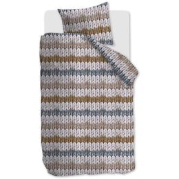 Bettwäsche Beddinghouse, beige, Renforcé, Obermaterial: 100% Baumwolle, Bettwäsche, "Beddinghouse Warm Stripes"