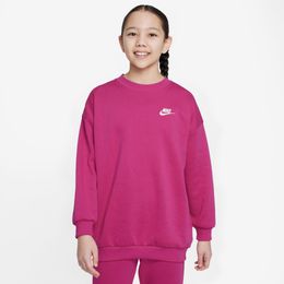 Nike Sportswear Mädchen Sweatshirt "CLUB FLEECE BIG KIDS (GIRLS) OVERSI", rot, Gr. XL, Obermaterial: 80% Baumwolle, 20% Polyester, Sweatshirts