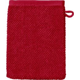 Waschhandschuh Ross, B:16cm L:21cm, rot, Frottier, Handt&uuml;cher, "SELECTION", 100 % Bio-Baumwolle