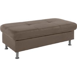 Hocker, B:136cm H:46cm T:70cm, beige, exxpo - SOFA FASHION, Luxus-Microfaser (100% Polyester), Wohnzimmer, Hocker, "Maretto Bankhocker mit tollem