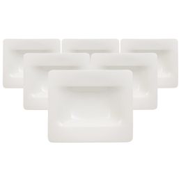 Villeroy & Boch VILLEROY & BOCH Suppenteller "Suppenteller Modern Grace 24 x 20 cm 6er Set weiß", weiß, Speiseteller