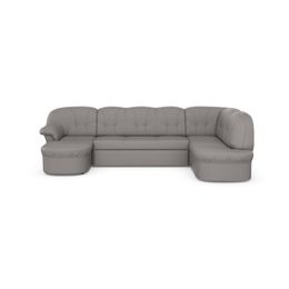 Wohnlandschaft DOMO collection, B:292cm H:82cm T:180cm, grau, 100% Polyester, Sofas, "Pegnitz, zeitlos und modern, mit attraktiver Rückensteppung,