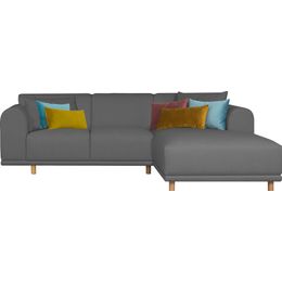 Ecksofa OTTO HOME, B:285cm H:82cm T:191cm, grau, Struktur (100% Polyester);Struktur grob ( 100% POLYPROPYLEN;Struktur fein ( 100% Polyester),