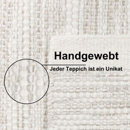 Wollteppich, B:160cm H:10mm L:160cm, beige, MyFlair M&Ouml;BEL & ACCESSOIRES, Wolle, Wohnzimmer, Teppiche, "WOOLY DREAM", handgewebter Wendeteppich,