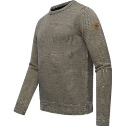 Ragwear Herren Strickpullover "Larrs", grau, Gr. XXL, Material: 60% Baumwolle, 40% Acryl, Pullover, stylischer Herren Sweatpullover mit Rippb&uuml;ndchen