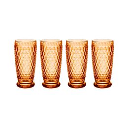 Villeroy & Boch VILLEROY & BOCH Longdrinkglas "Longdrinkgläser Boston Coloured 400 ml 4er Set", orange, Trinkgefäße