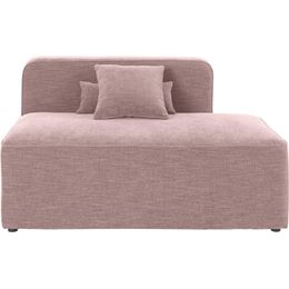 Recamiere Home Affaire, B:140cm H:76,5cm T:93cm, rosa, 100% Polyester, Sofas, "Sundstrup", Modulserie, individuelle Zusammenstellung