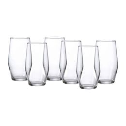 Ritzenhoff & Breker Longdrinkglas "Longdrinkgl&auml;ser Salsa 370 ml 6er Set transparent", 6 tlg., transparent, RITZENHOFF & BREKER, Trinkgef&auml;&szlig;e