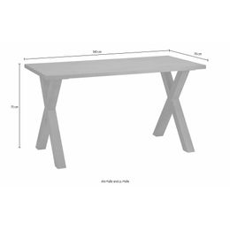 M&auml;usbacher Schreibtisch M&Auml;USBACHER, B:140cm H:75cm T:70cm, grau, B&uuml;ro, Tische, "Mio"