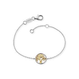 Engelsrufer Damen Armband "Lebensbaum Bicolor", 20cm, Silber 925 (Sterlingsilber), gold, Silber 925 (Sterlingsilber), Armb&auml;nder
