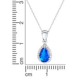 Firetti Damen Kette mit Anh&auml;nger "Schmuck Geschenk Silber 925 Halsschmuck Halskette Ankerkette Tropfen", Silber 925 (Sterlingsilber), L: 45 B: 1mm,
