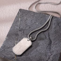 Firetti Herren Kette mit Anh&auml;nger "Schmuck Geschenk Edelstahl Halsschmuck Halskette Dog Tag Ice", Edelstahl, L: 65, silber, Edelstahl, Halsketten