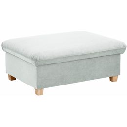 Hocker Home Affaire, B:110cm H:44cm T:81cm, silber, Luxus-Kunstleder;Struktur weich (100% Polyester);Chenille 100% Polyester;Struktur fein ( 100%