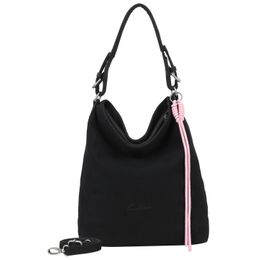 Damen Schultertasche "Jacky Black", Fritzi aus Preussen, schwarz, Polyurethan (PU), unifarben, Taschen, mit Reißverschluss