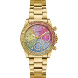 Guess Damen Multifunktionsuhr "SOL", gold, Armbanduhren, Armbanduhr, Quarzuhr, Damenuhr