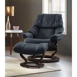 Relaxsessel stressless, B:79cm H:98cm T:75cm, blau, Leder BATICK: BATICK ist ein leicht korrigiertes, durchgef&auml;rbtes und genarbtes M&ouml;belleder, bei