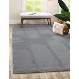 Teppich the carpet, B:200cm H:12mm L:290cm, grau, Polyester, Ankleidezimmer, Teppiche, "Lima", Designer Teppich Flor 1 recyceltem Polyester waschbar