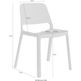 mayer Sitzm&ouml;bel Stapelstuhl MAYER SITZM&Ouml;BEL, B:55cm H:82cm T:51cm, orange, Polypropylen, Esszimmer, St&uuml;hle, "Stapelstuhl myNUKE", stapelbar