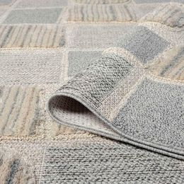 Hochflor-Teppich Carpet City, B:80cm H:20mm L:300cm, blau, Obermaterial: 55% Polypropylen, 45% Sisal, Teppiche, "VALENCIA 950", L&auml;ufer, Boho-Stil,